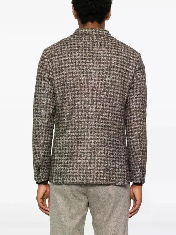 Tagliatore Check-print Blazer - Brown