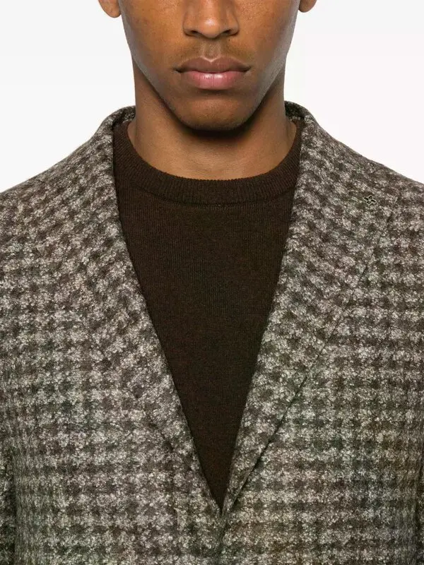 Tagliatore Check-print Blazer - Brown