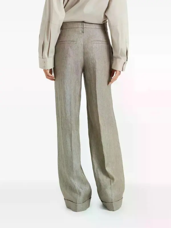 Brunello Cucinelli Pressed-crease Wide-leg Trousers