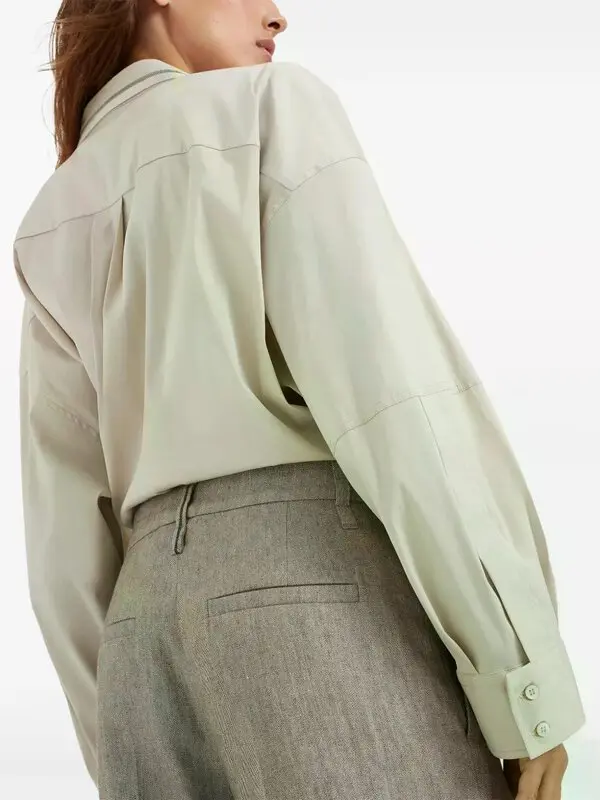 Brunello Cucinelli Pressed-crease Wide-leg Trousers