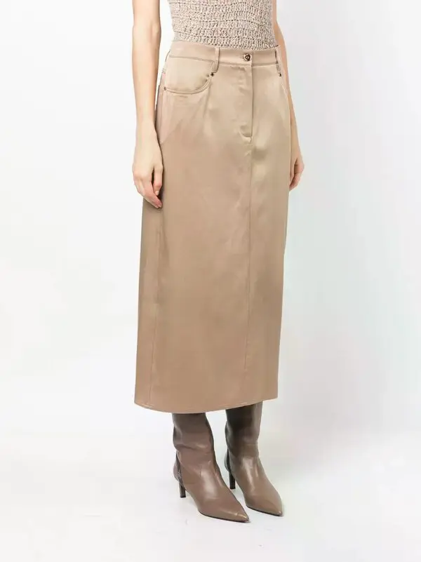 Brunello Cucinelli Straight-cut Midi Skirt