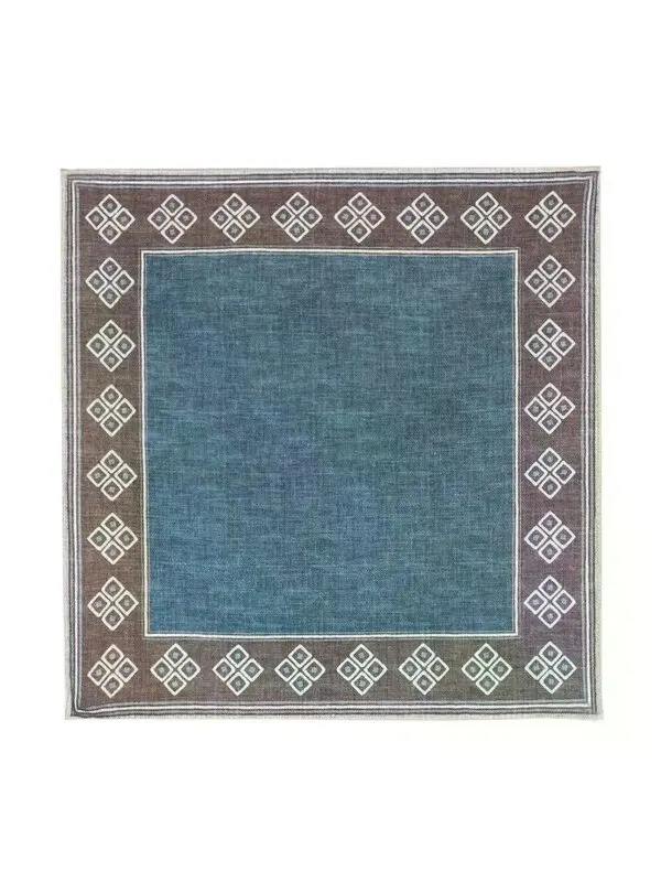 Brunello Cucinelli Silk Mix-print Scarf - Blue