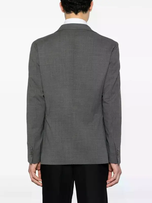 Tagliatore Notched-lapels Single-breasted Blazer - Grey