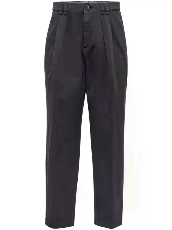 Brunello Cucinelli Pleated Cotton Trousers