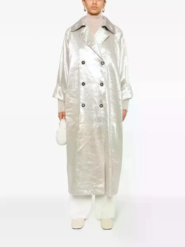 Brunello Cucinelli Metallic-finish Trench Coat
