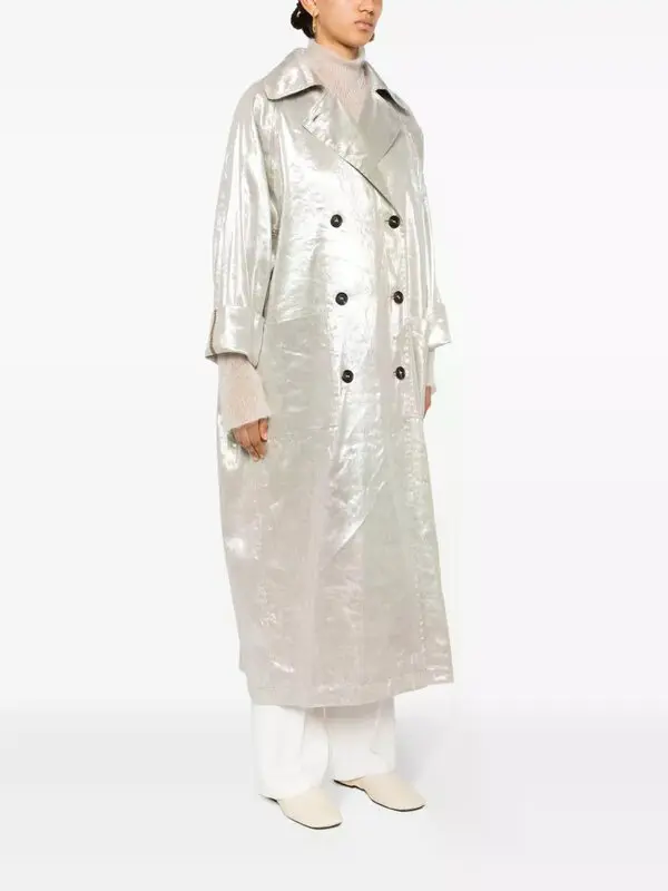 Brunello Cucinelli Metallic-finish Trench Coat