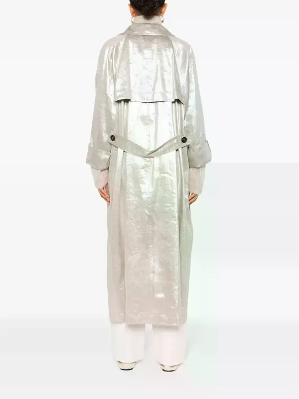 Brunello Cucinelli Metallic-finish Trench Coat