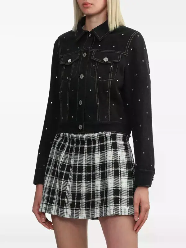 SJYP Rhinestone-embellished Denim Jacket