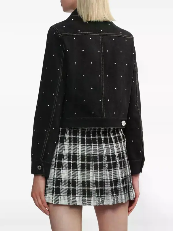 SJYP Rhinestone-embellished Denim Jacket