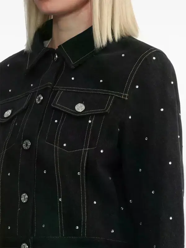 SJYP Rhinestone-embellished Denim Jacket