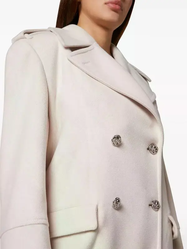 Philipp Plein Skull Crystal-embellished Double-breasted Coat