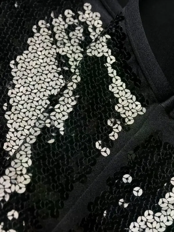 Balmain Sequined One-shoulder Swimsuit