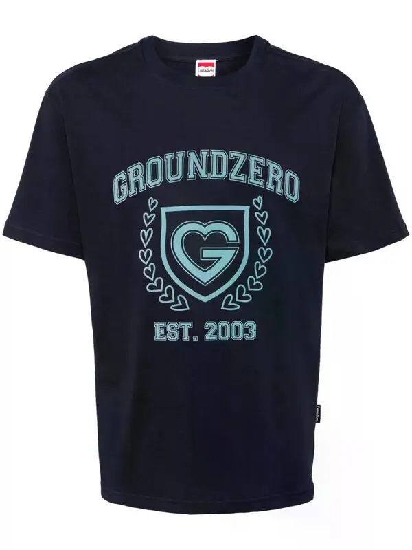 GROUND ZERO Logo-print Cotton T-shirt