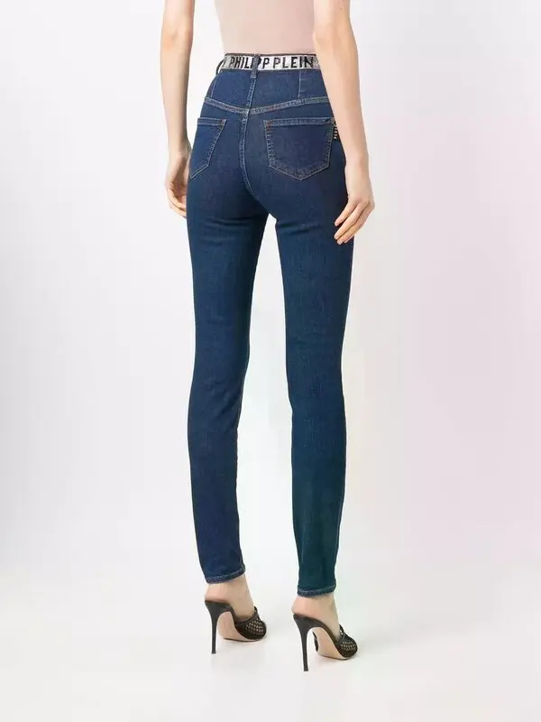 Philipp Plein Logo-embellished Skinny-leg Jeans