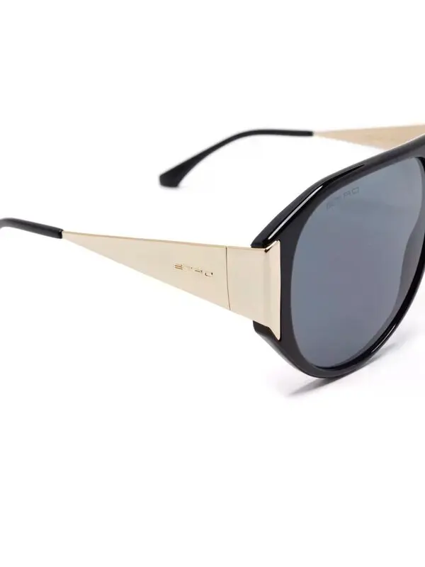 Etro Logo-embossed Sunglasses - Gold