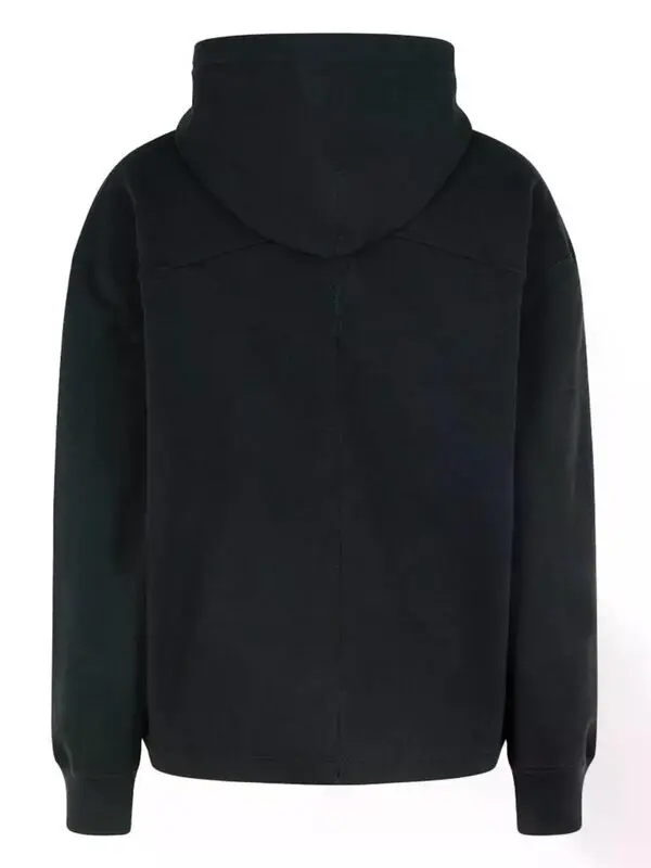 JIL SANDER Zipped Drawstring Hoodie - Black