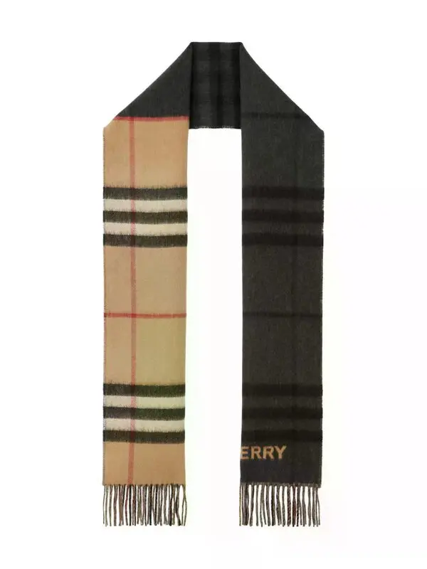 Burberry Contrast-check Cashmere Scarf
