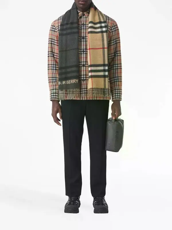 Burberry Contrast-check Cashmere Scarf