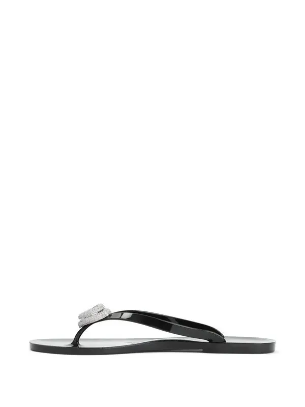 Mach & Mach Heart-charm Flip Flops