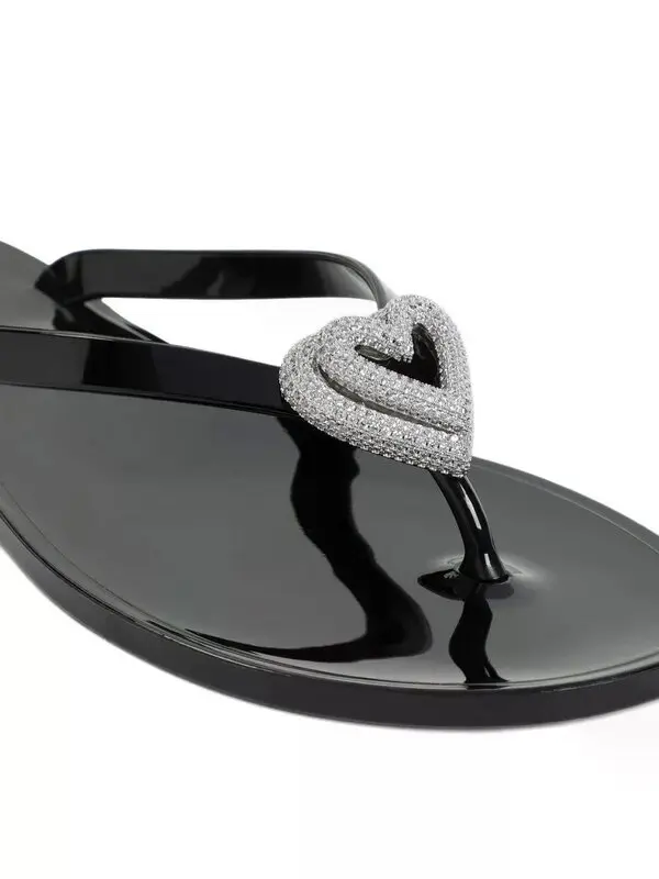 Mach & Mach Heart-charm Flip Flops