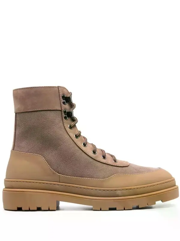 Brunello Cucinelli Suede Lace-up Ankle Boots