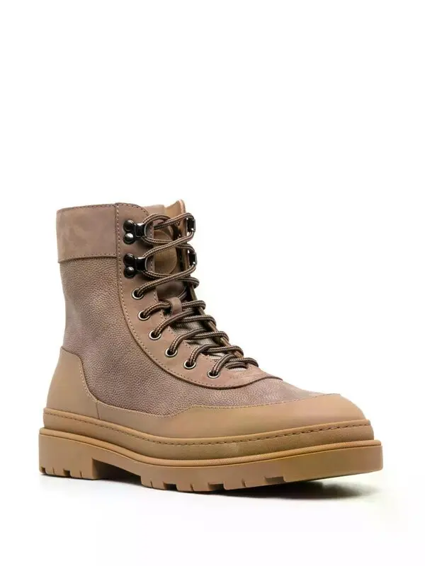 Brunello Cucinelli Suede Lace-up Ankle Boots