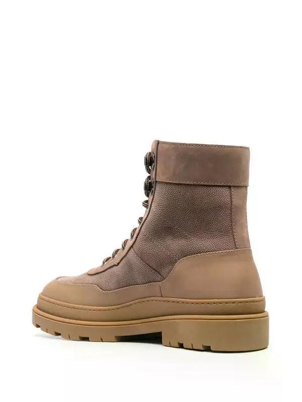 Brunello Cucinelli Suede Lace-up Ankle Boots
