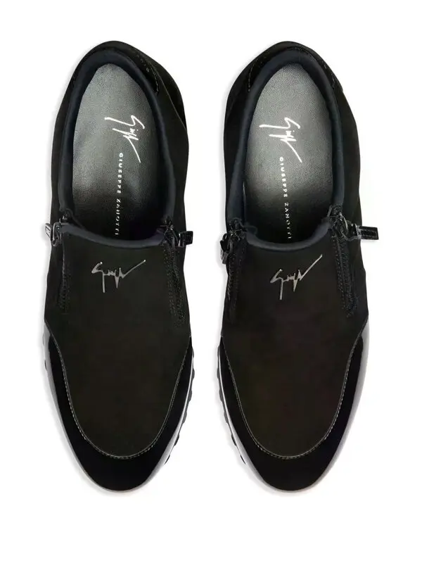 GIUSEPPE ZANOTTI Ilde Run Double-zip Low-top Sneakers - Black