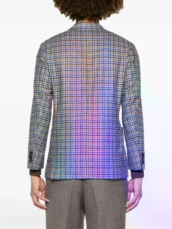 SARTORIO NAPOLI Plaid-check Single-breasted Blazer