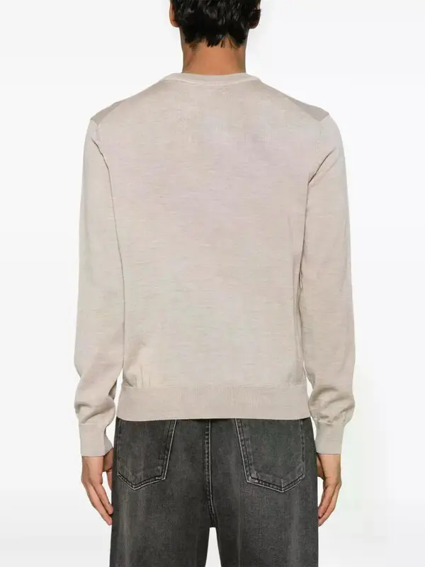 Maison Kitsuné Bold Fox Head Patch Sweater - Neutrals