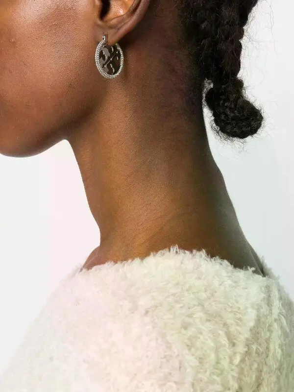Tory Burch Logo Round Earrings