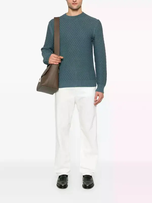 Canali Cotton Crew Neck Sweater