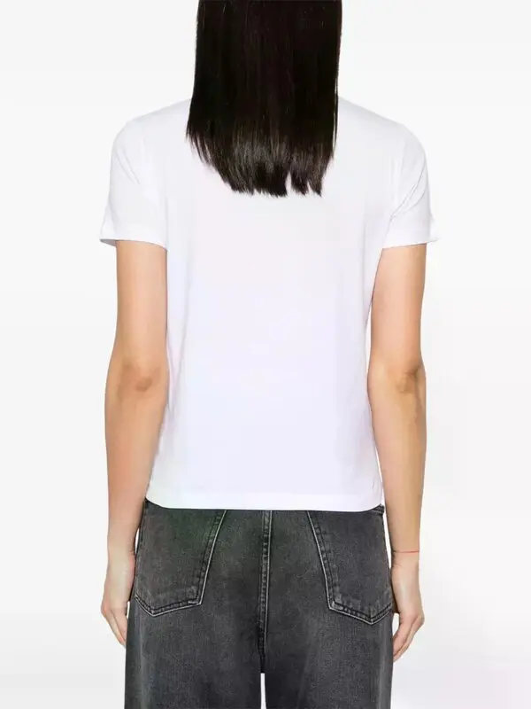 Versace Logo-print Glittered T-shirt - White