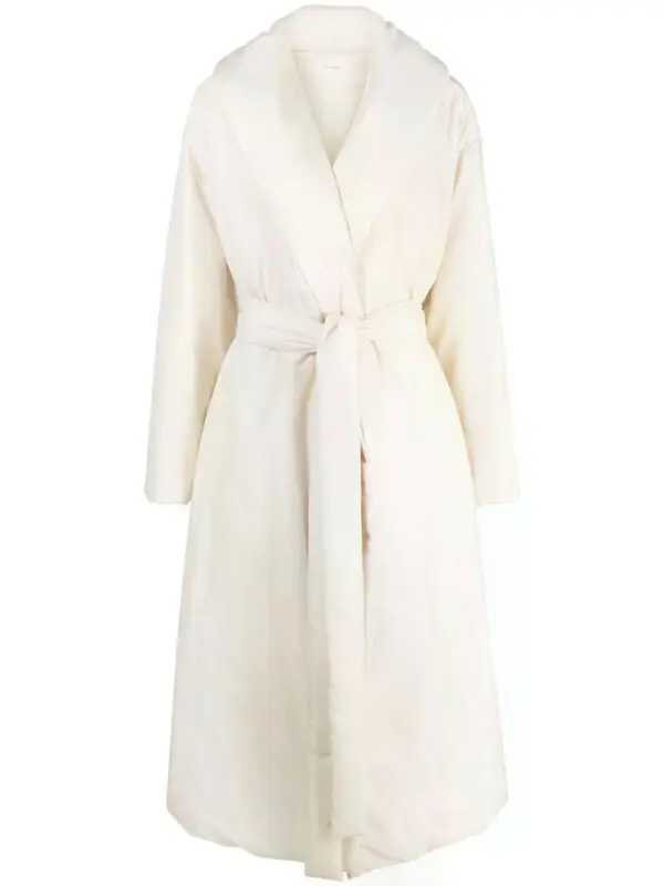 THE ROW Francine Tied-waist Coat - Neutrals