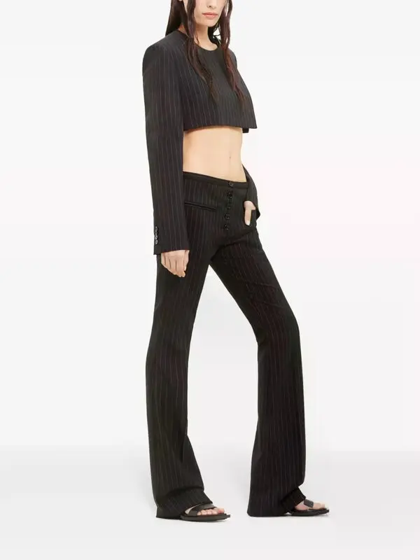 COURREGES Pinstripe Cropped Jacket