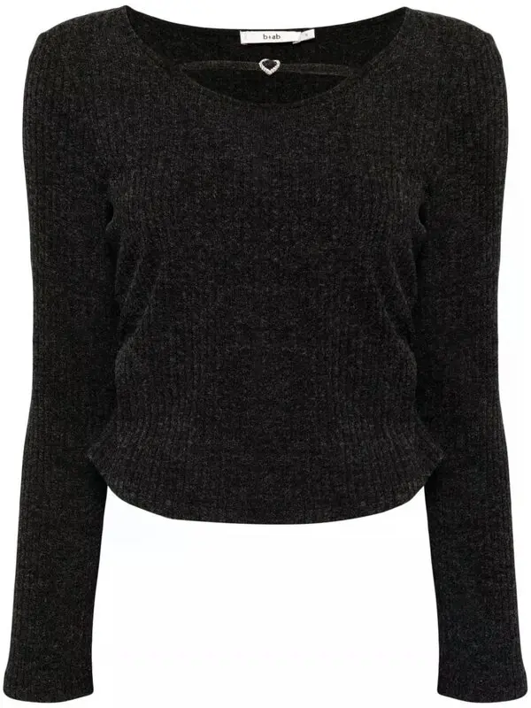 B+AB Cut-out Ribbed Top