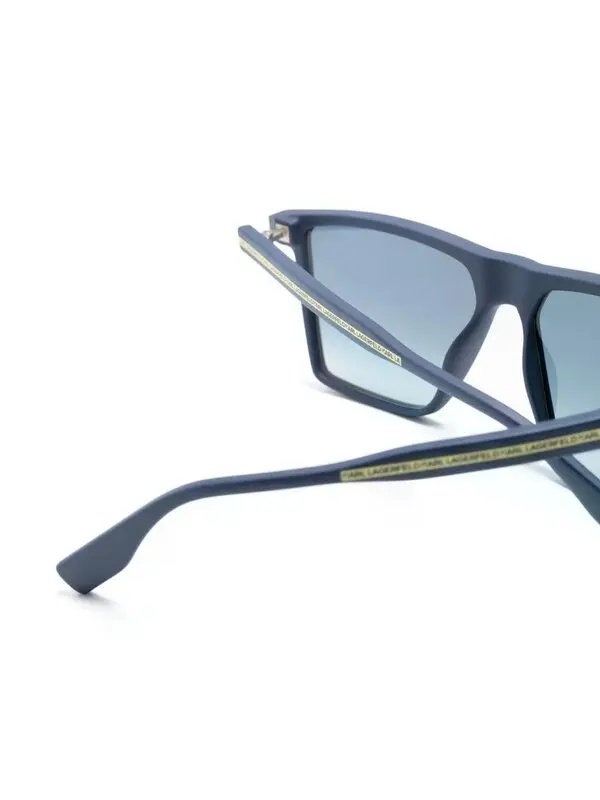 Karl Lagerfeld Logo-tape Rectangle-frame Sunglasses