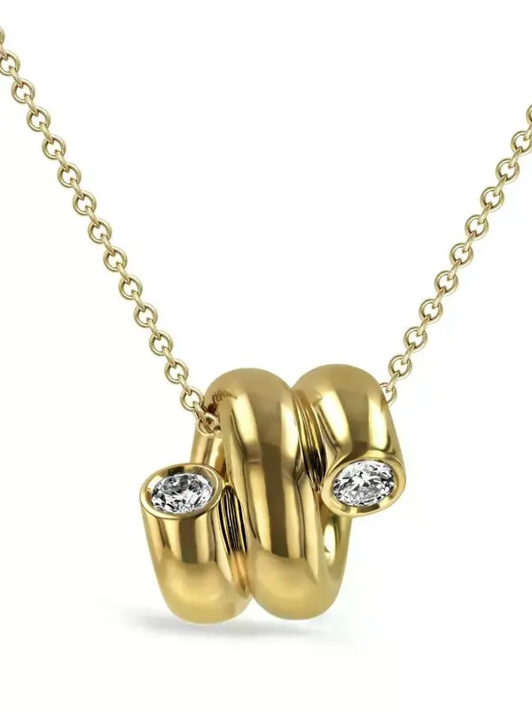 PRAGNELL 18kt Yellow Eclipse Diamond Rolo Chain Necklace