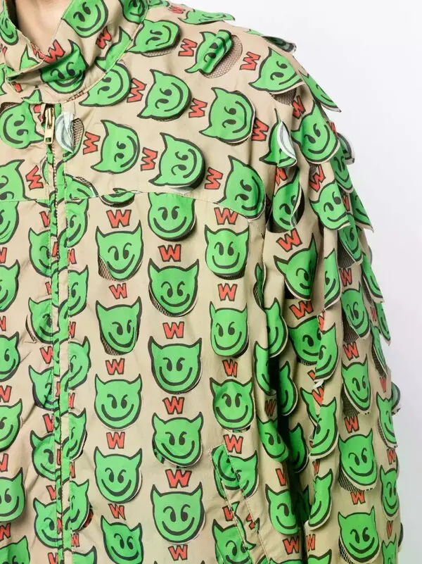 WALTER VAN BEIRENDONCK Motif-print Zip-up Jacket
