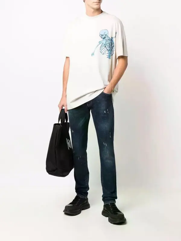 Philipp Plein Logo Crew-neck T-shirt - Neutrals