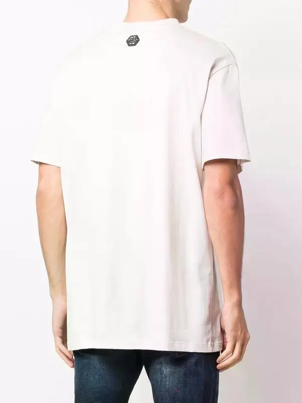 Philipp Plein Logo Crew-neck T-shirt - Neutrals