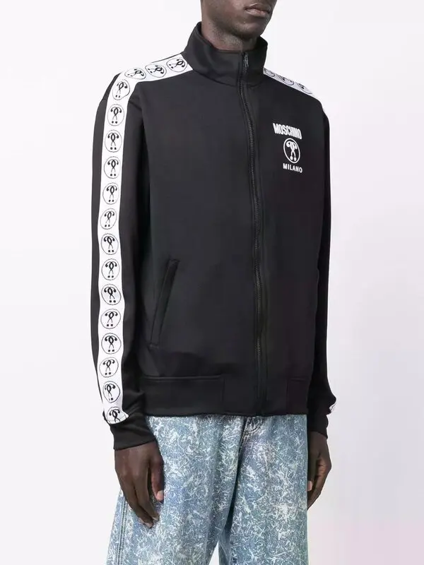 Moschino Logo-striped Zipped Jumper