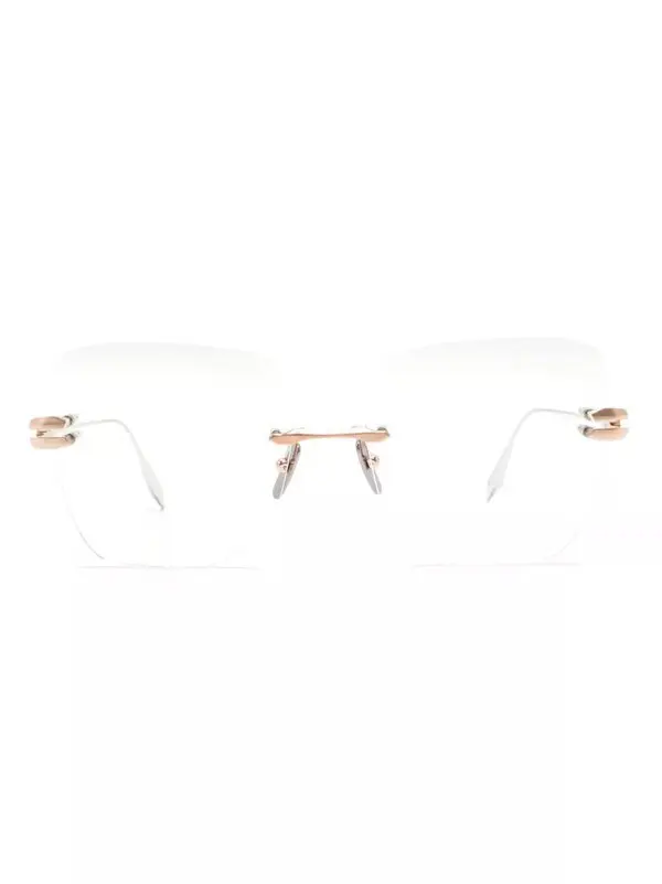 Dita Embra Rimless Glasses - Silver