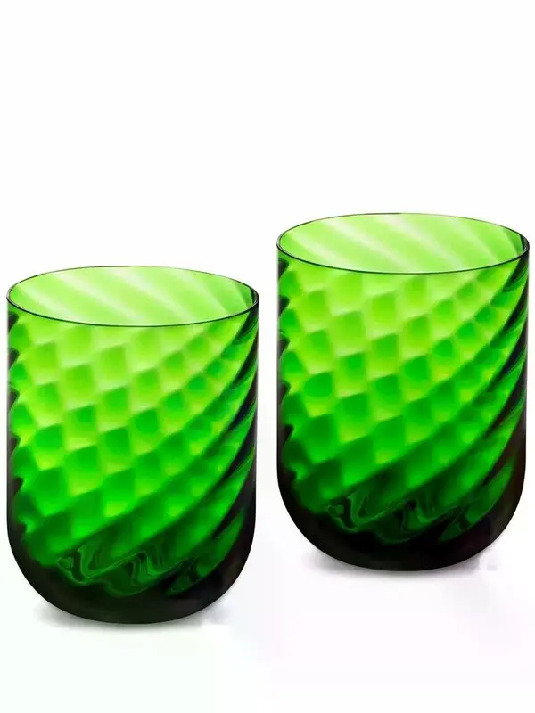 Dolce & Gabbana Hand-blown Murano Water Glasses - Green