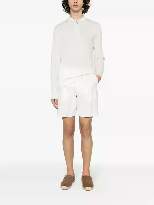 Eleventy Half-zip Wool Polo Shirt