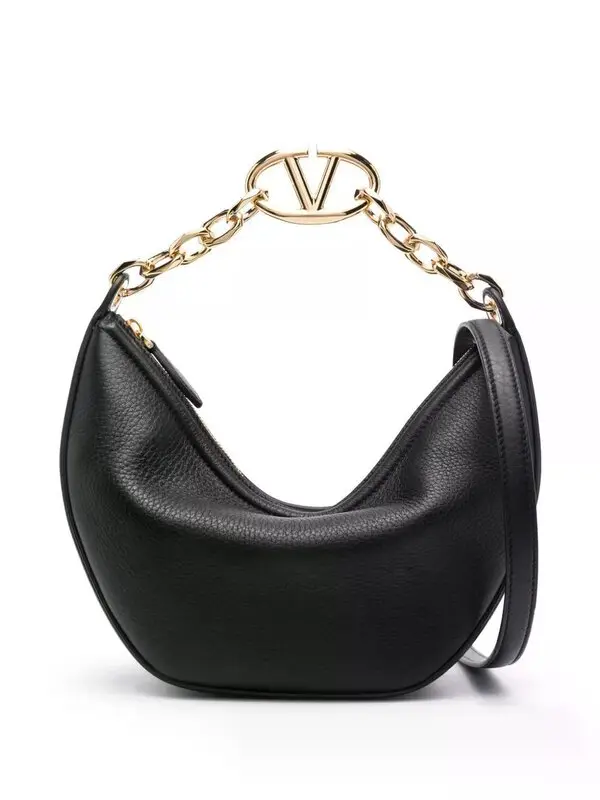 Valentino Garavani Vlogo Leather Bag - Black