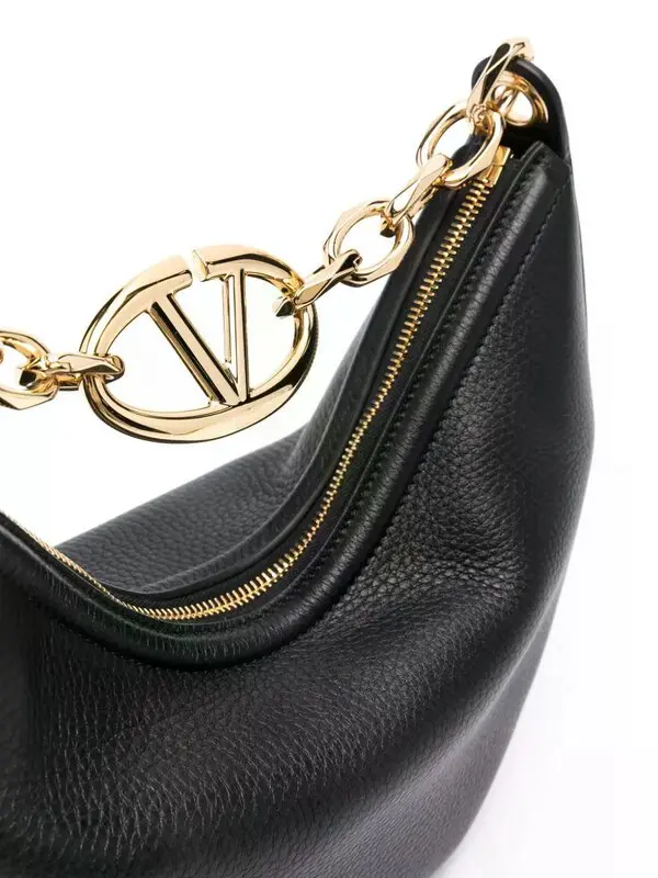Valentino Garavani Vlogo Leather Bag - Black