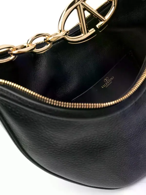 Valentino Garavani Vlogo Leather Bag - Black