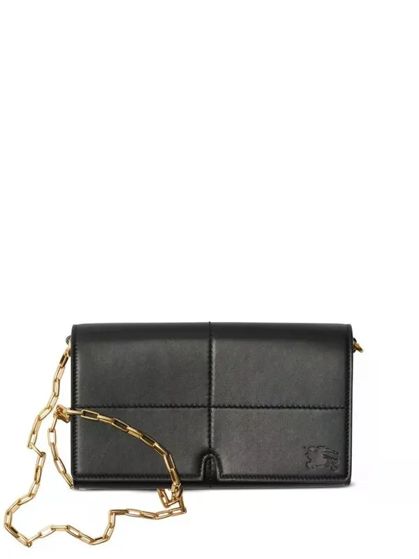 Burberry Snip Leather Chain Wallet - Black