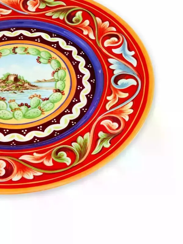 Dolce & Gabbana 2 Piece Fine Porcelain Dinner Plate Set